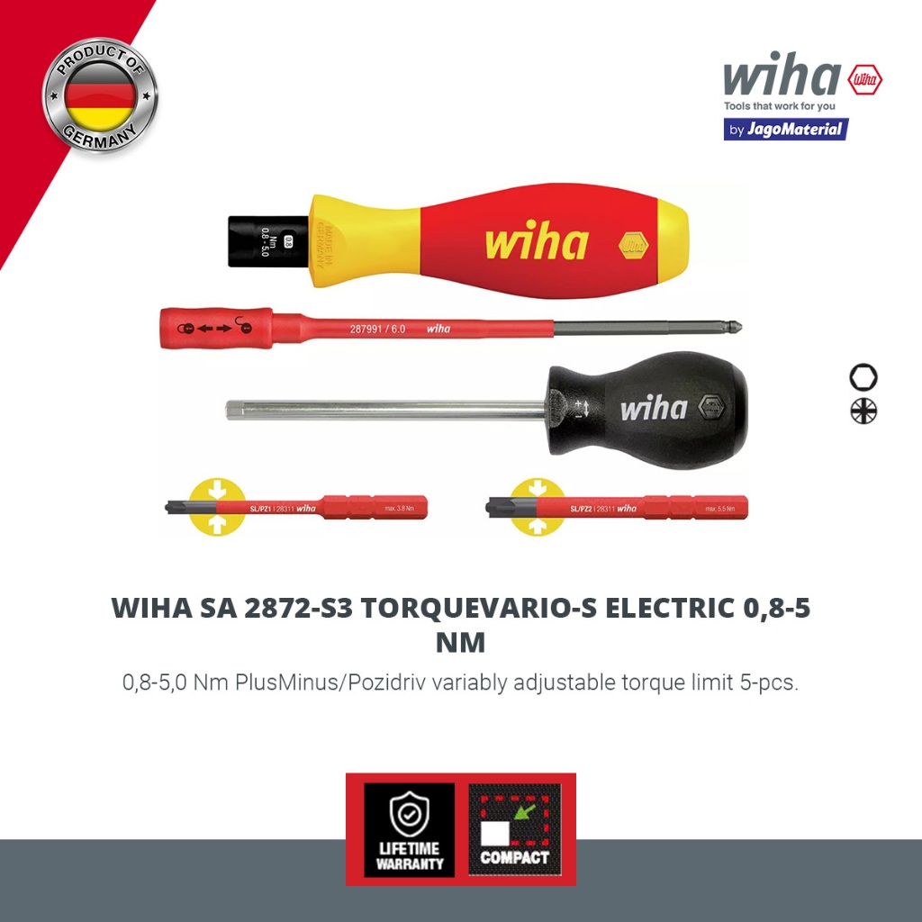 Jual Wiha Screwdriver Set SA 2872-S3 TorqueVario®-S Electric 0,8-5 NM - Set Obeng Torsi | Shopee ...