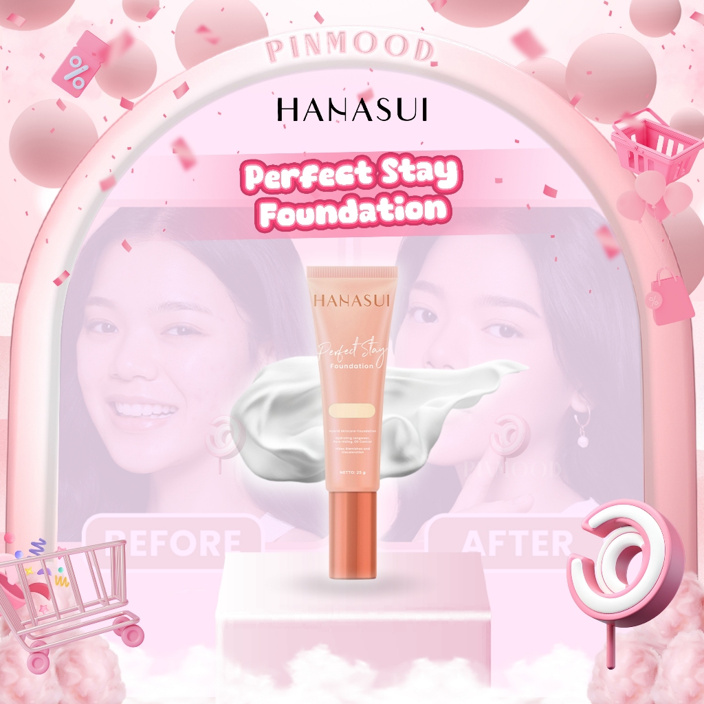 Jual HANASUI - PERFECT STAY FOUNDATION ( 25 g ) - Foundation Makeup ...