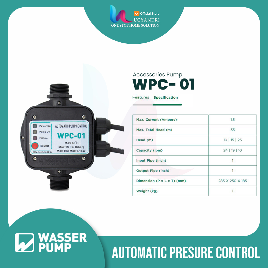 Jual WASSER WPC 01, WPC 01 P, WPC 02 Automatic Press Control Pressure ...