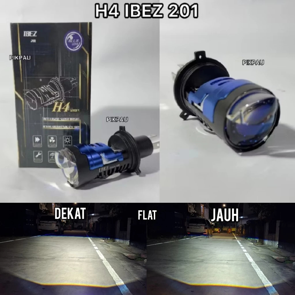 Jual IBEZ 201 - Lampu utama H4 LED Purple Lens Cahaya Flat | Shopee ...