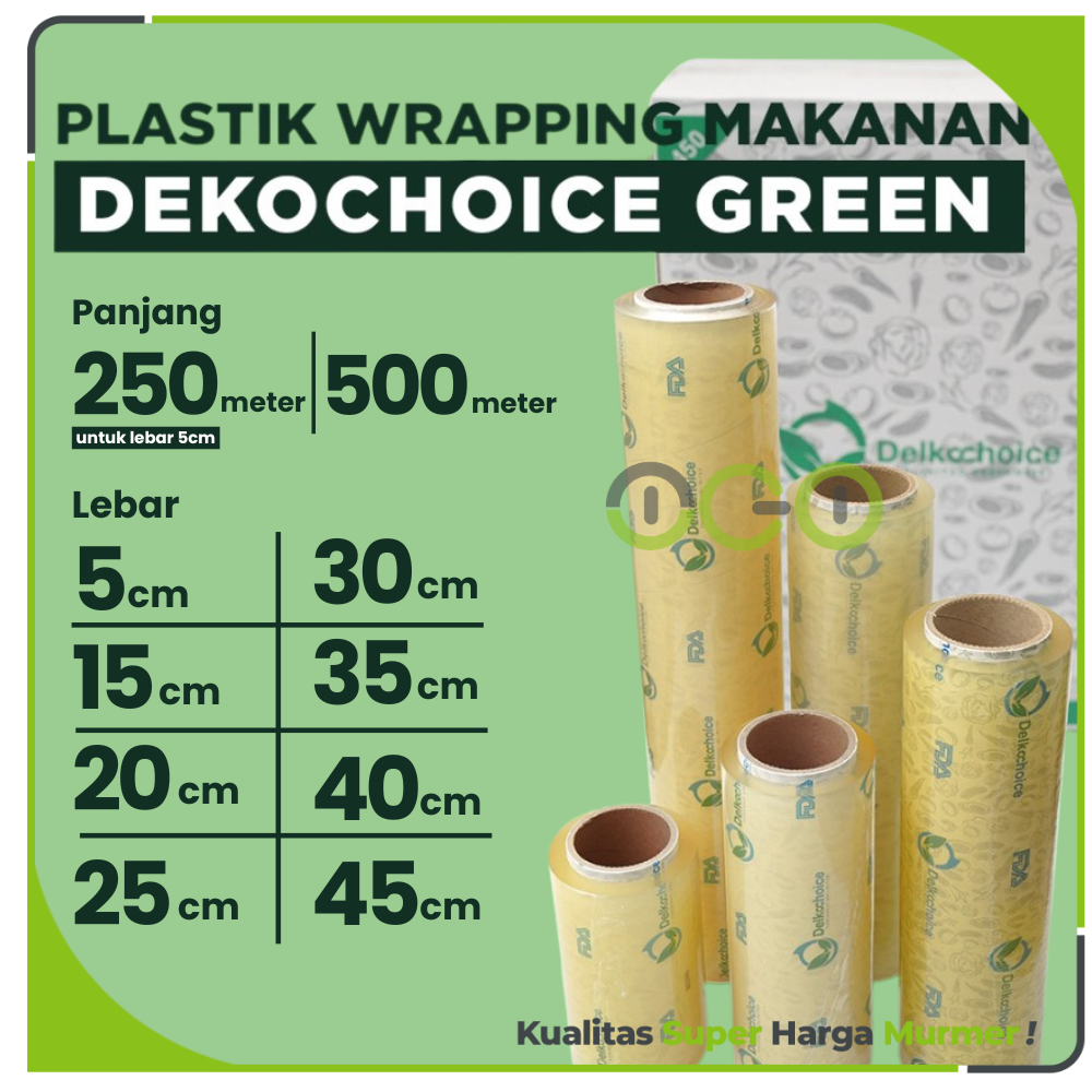Jual Plastik Food Wrapping Makanan HIJAU EKONOMIS Food Grade Panjang ...