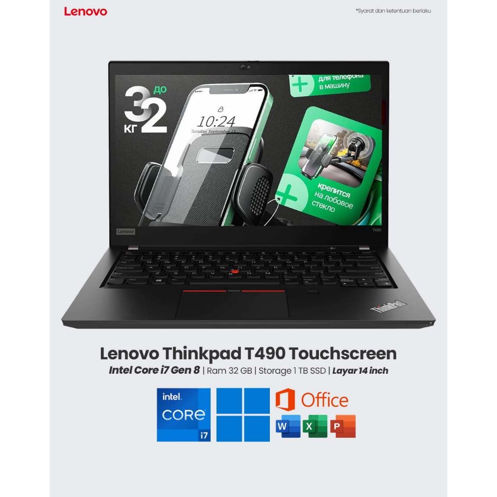 Jual Laptop Lenovo Thinkpad T490 Core i7 Gen 8 Ram 32 GB Ssd 1 TB Layar ...
