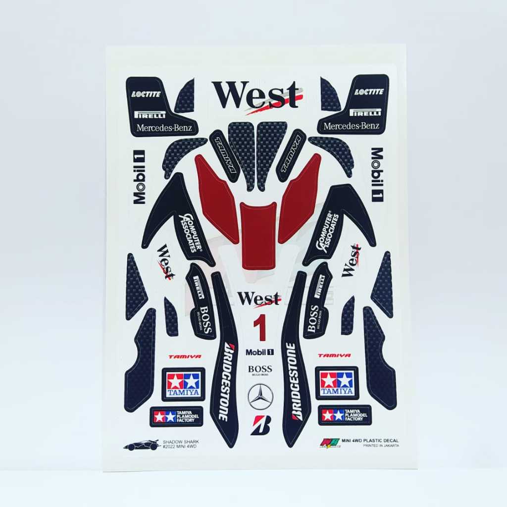 Jual Stiker Shadow Shark - West - Body Hitam Kombinasi Putih - Vinnyl ...