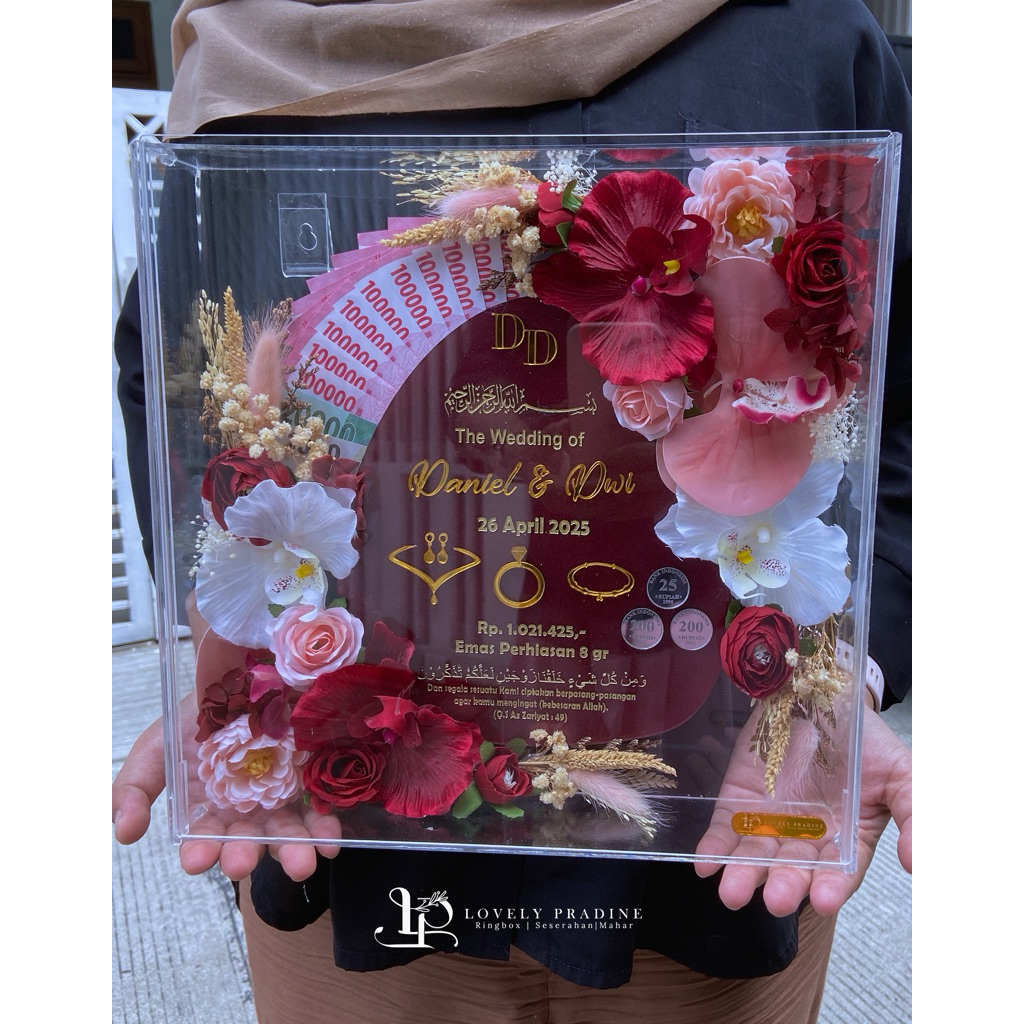 Jual Mahar akrilik Mahar simbolis Untuk Wedding dan Pernikahan Premium ...