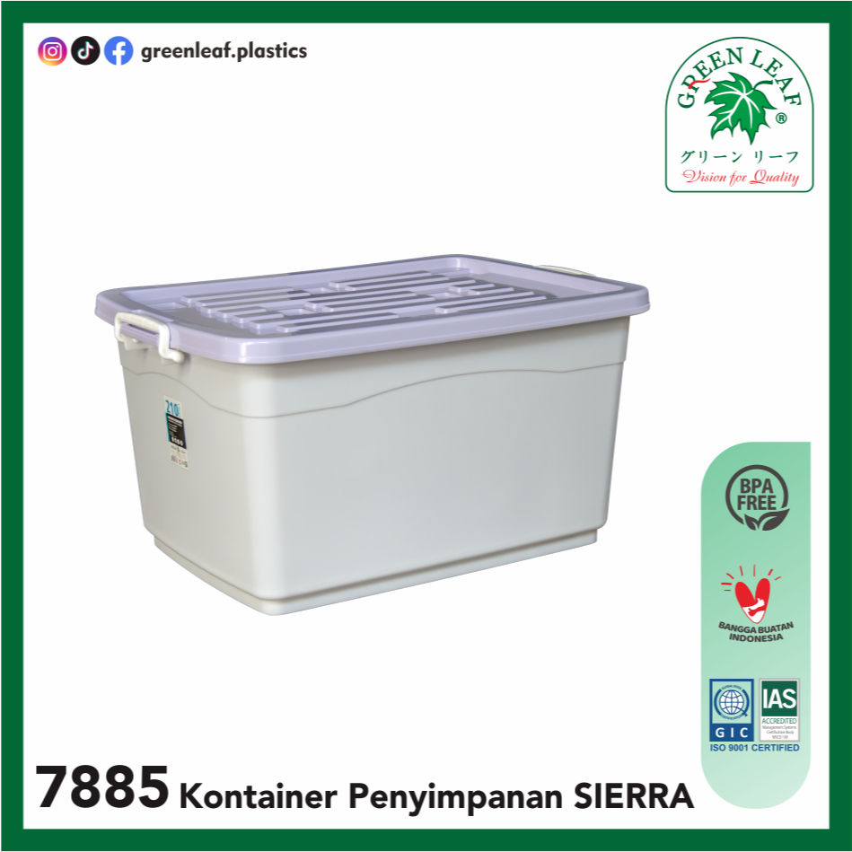 Jual Green Leaf SIERRA Container with Wheels - 210 ℓ / Box Penyimpanan ...