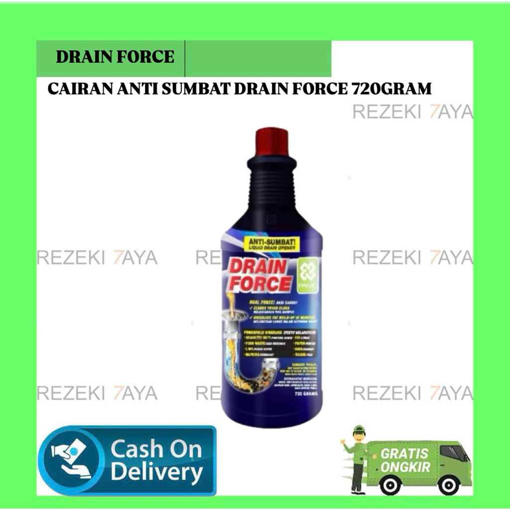Jual CAIRAN ANTI SUMBAT SALURAN MAMPET DRAIN FORCE 720GRAM | Shopee ...