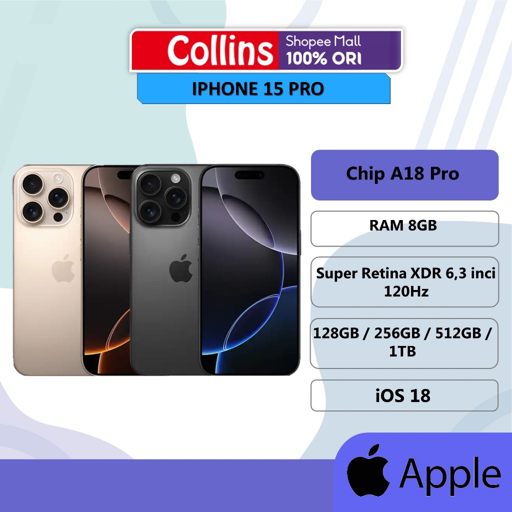 Jual IP 16 PRO 128GB /256GB / 512GB / 1TB Garansi Resmi | A18 PRO ...