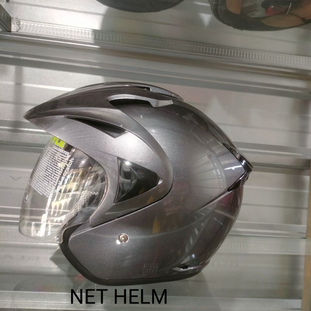 Jual HELM HIU ARROW SOLID GRAPHITE ORIGINAL HIU | Shopee Indonesia