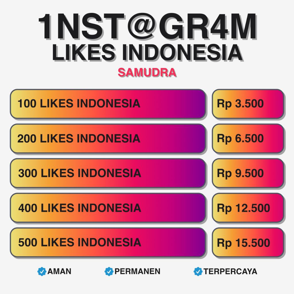 Jual Like Insta gram Indo & Luar Permanen - Likes Insta gram Permanen ...