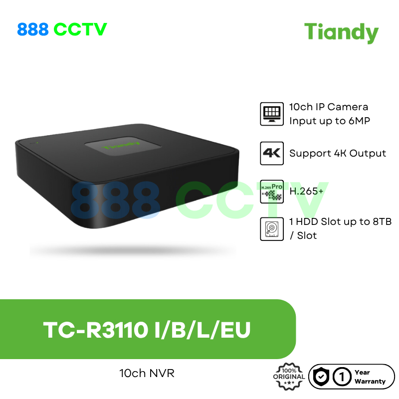 Jual Tiandy TC-R3110 I/B/L/EU NVR 10ch Support ONVIF Non-POE | Shopee Indonesia