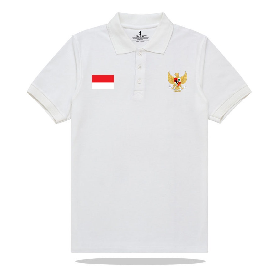 Jual Jemssky - Polo Shirt Print Garuda Merah Putih Size S Sampai XXL ...