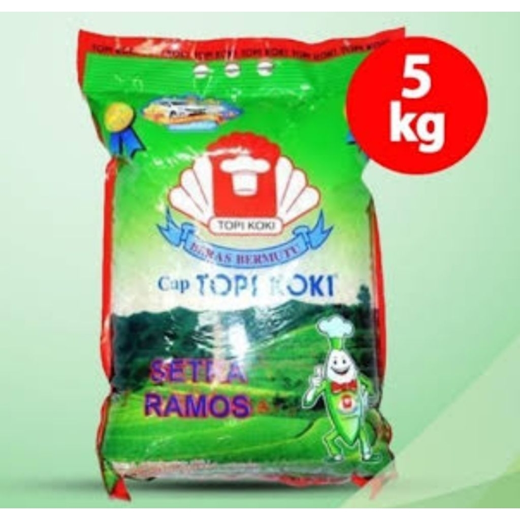 Jual BERAS CAP TOPI KOKI 5 KG | Shopee Indonesia