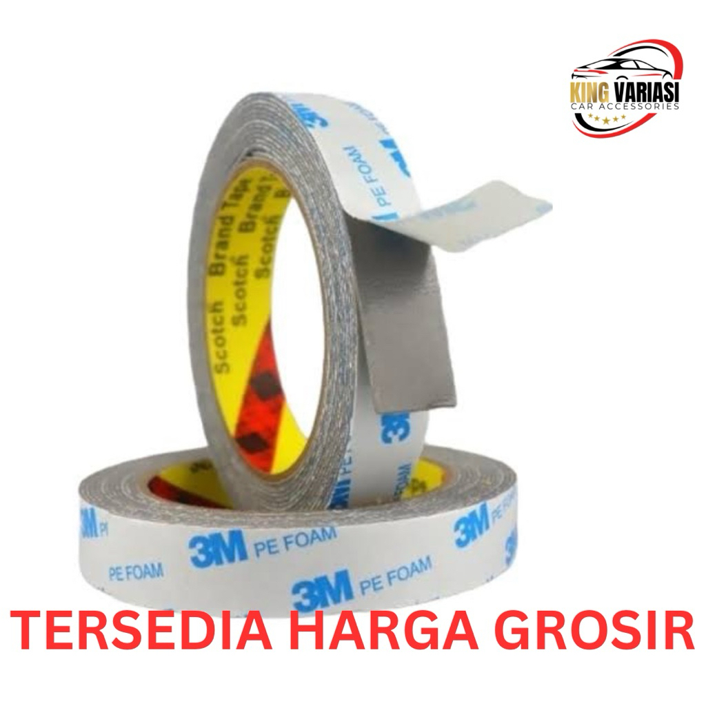 Jual Double Tape / Perekat 2 Sisi 3M Putih/ Putih Busa Bahan Foam ...