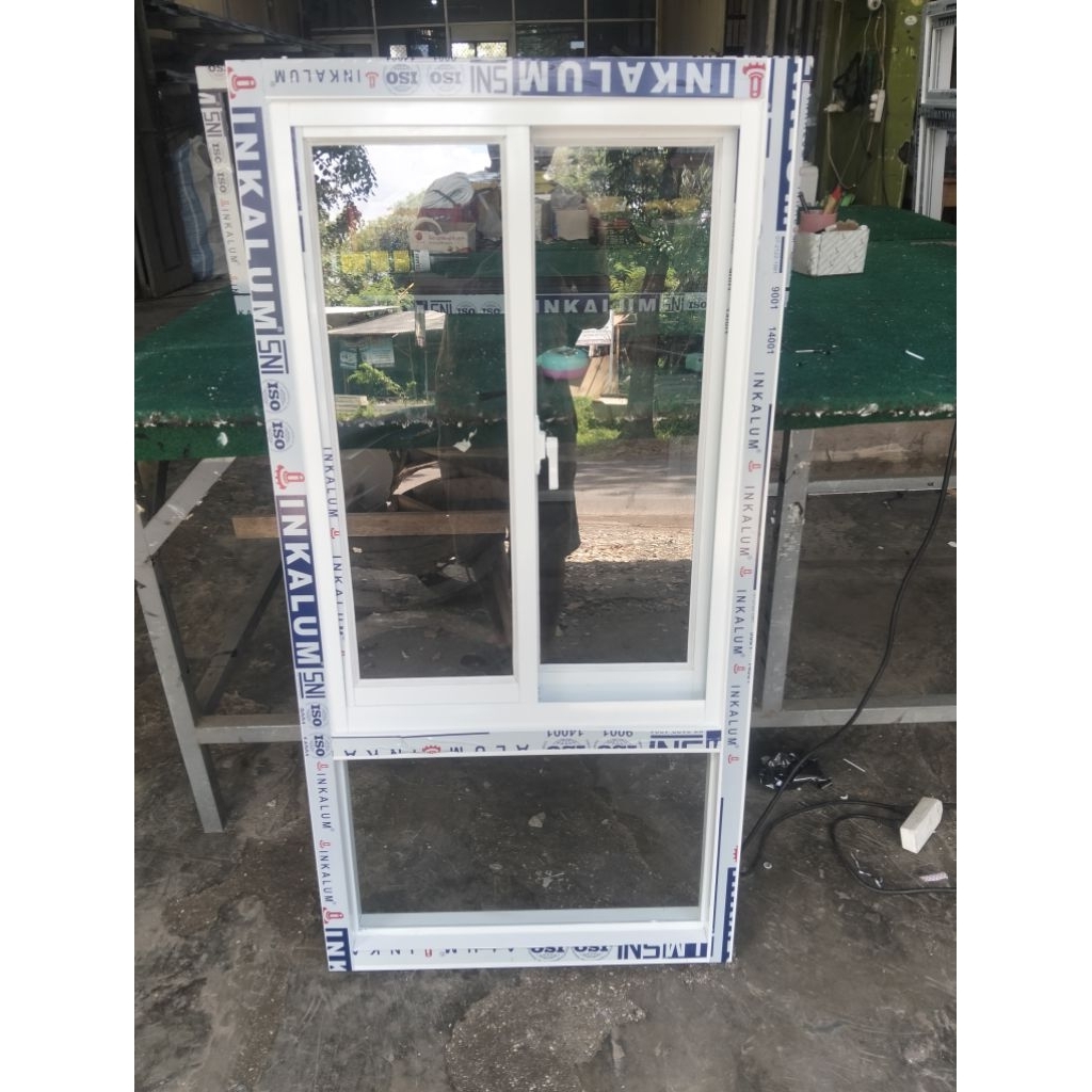 Jual jendela aluminium model sleding bawah kaca mati ,T 120x60 Lbawah ...