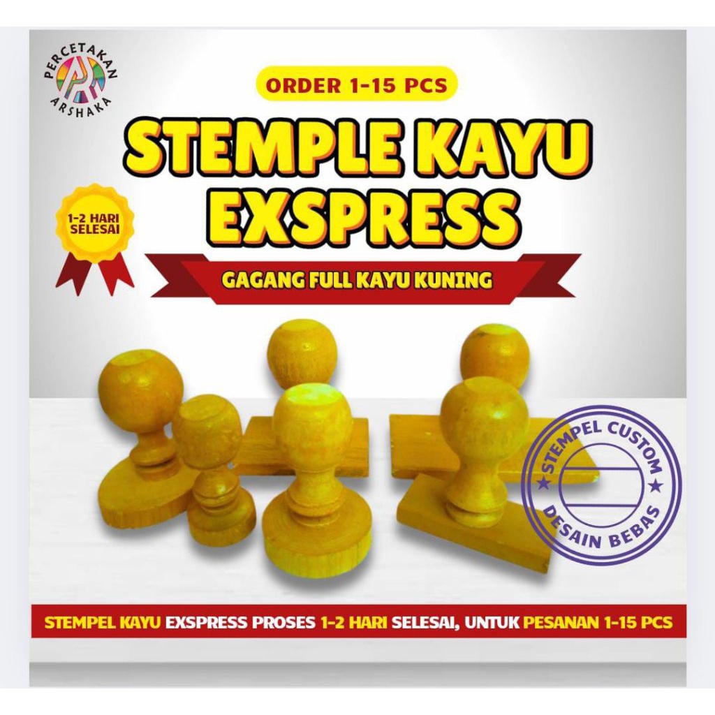Jual STEMPEL KAYU EXPRESS 1-2 HARI SELESAI / STEMPEL RUNAFLEX / STEMPEL ...