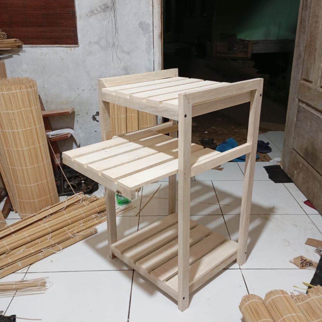Jual rak kayu model slide terbaru rak galon air rak dispenser | Shopee ...
