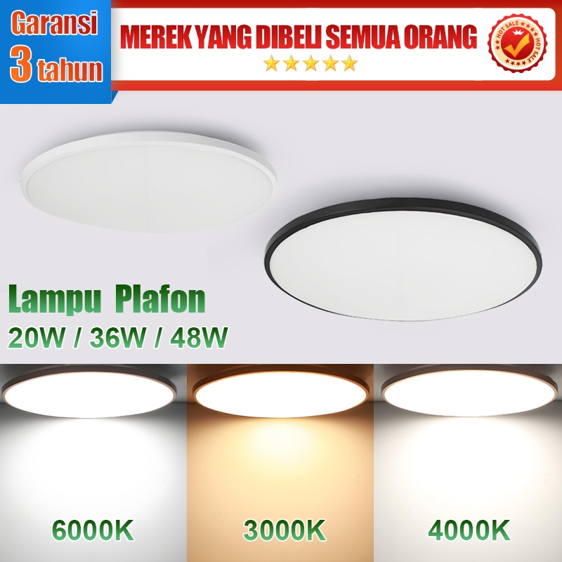 Jual Lampu Plafon Minimalis Modern Gaya Bulat Pvc 48Watt LED Lampu ...