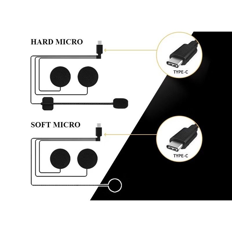 Jual MIC & SPEAKER INTERCOM TYPE C Intercom/Headset Bluetooth Q58MAX ...