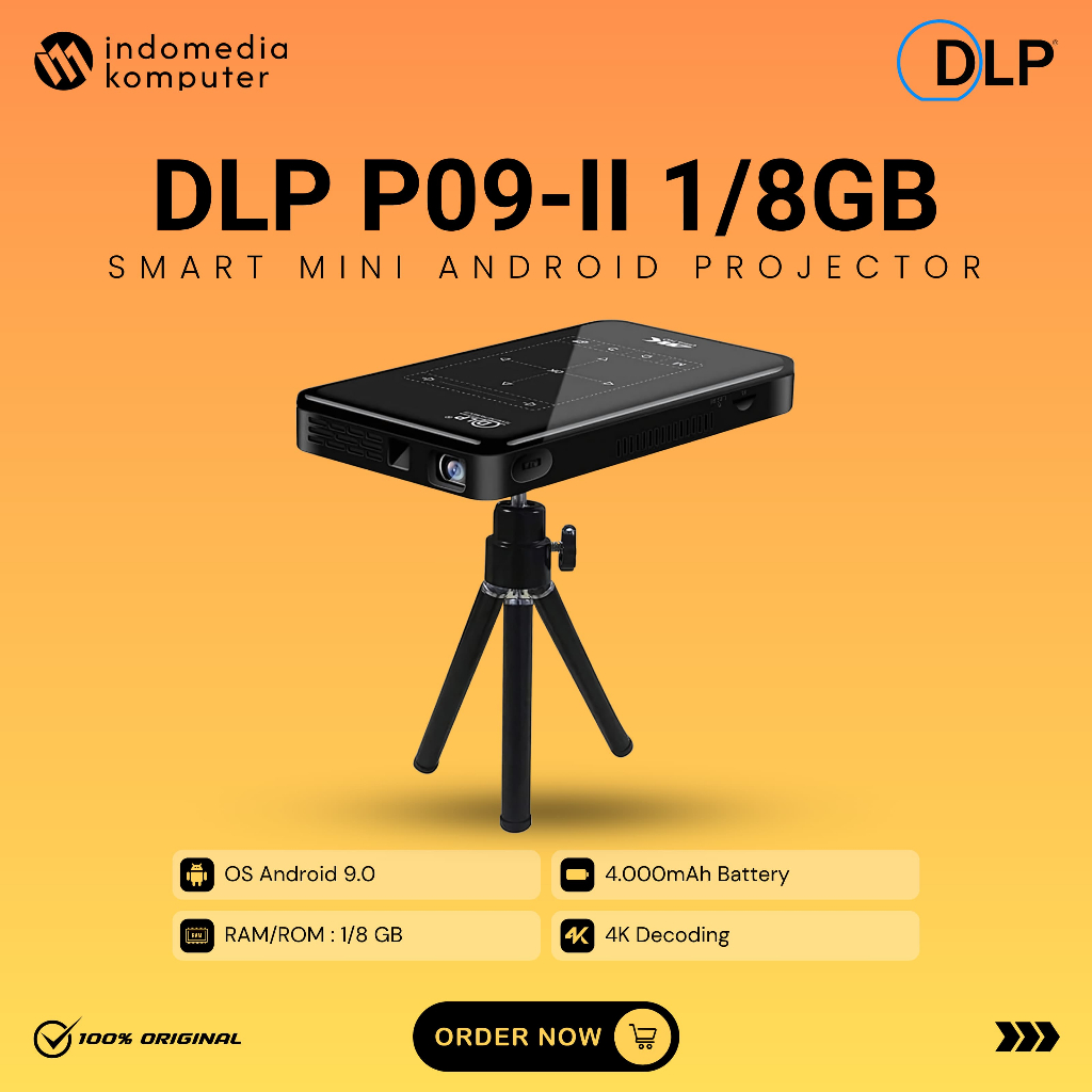 Jual PROJECTOR SMART MINI DLP P09-II 2GB 4K ULTRA HD | Shopee Indonesia
