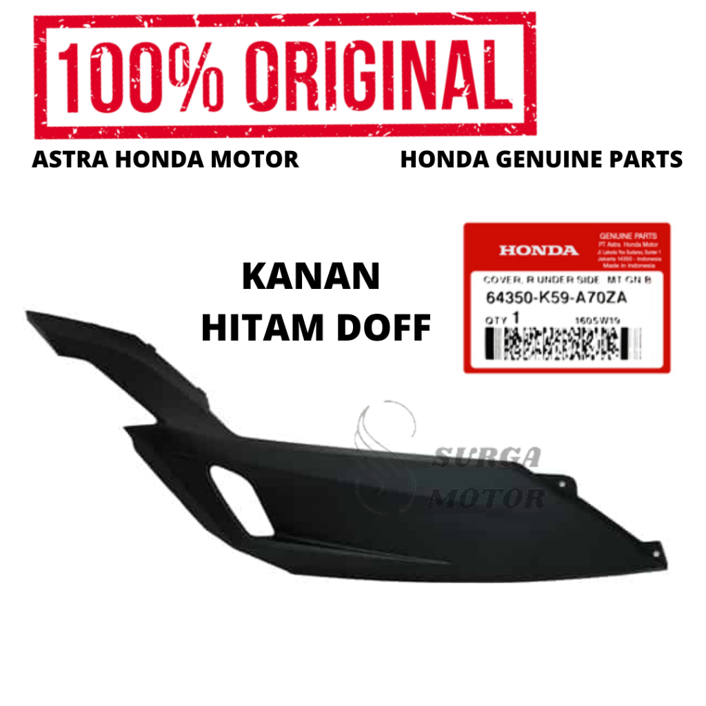 Jual Cover Dek Kanan Lantai Hitam New Vario 150 K59J Original Honda AHM ...