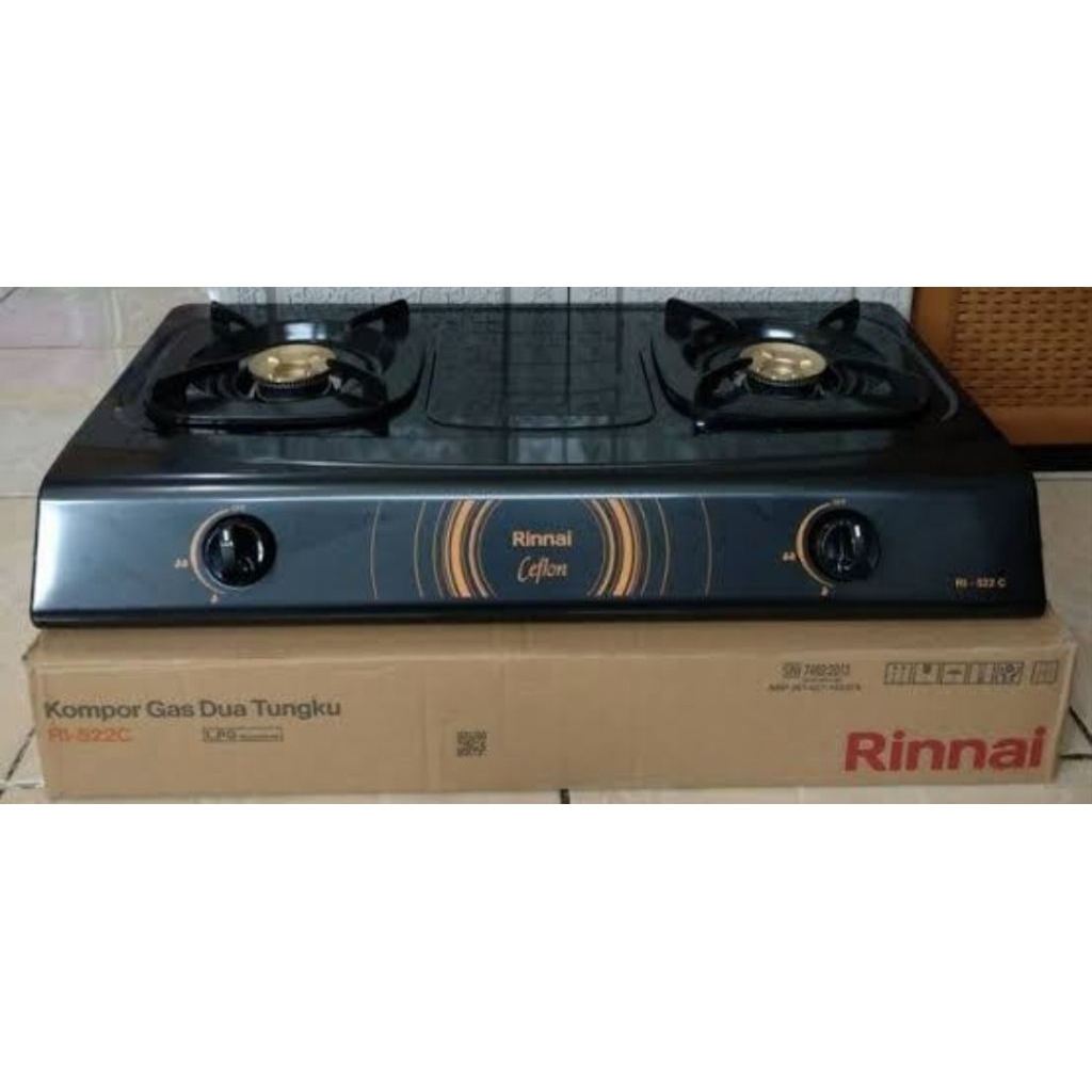 Jual Kompor Gas Rinnai 2 Tungku RI 522 C / kompor gas 2 tungku Ceflon ...