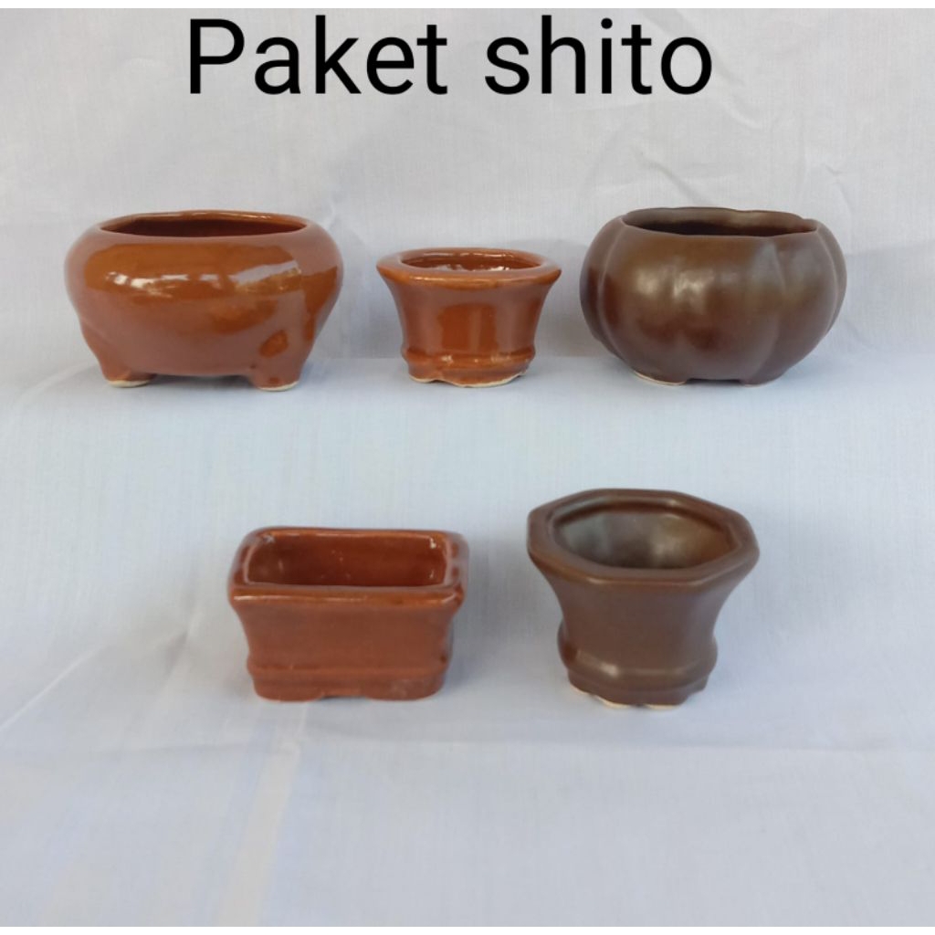 Jual pot kramik shito random(sepaket) | Shopee Indonesia