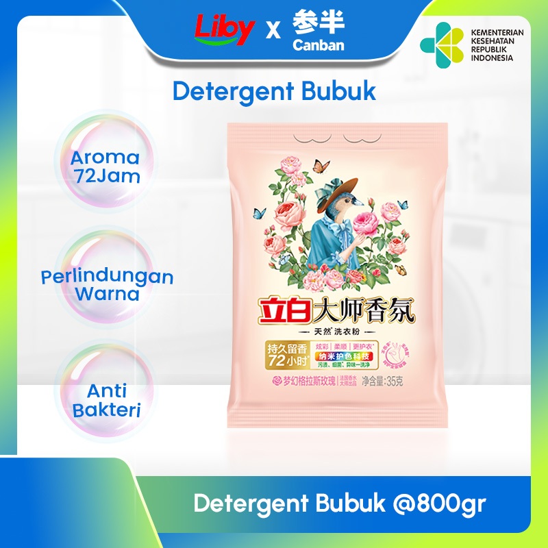 Jual LIBY Deterjen Bubuk Laundry Powder Detergent Pouch 800gr ...