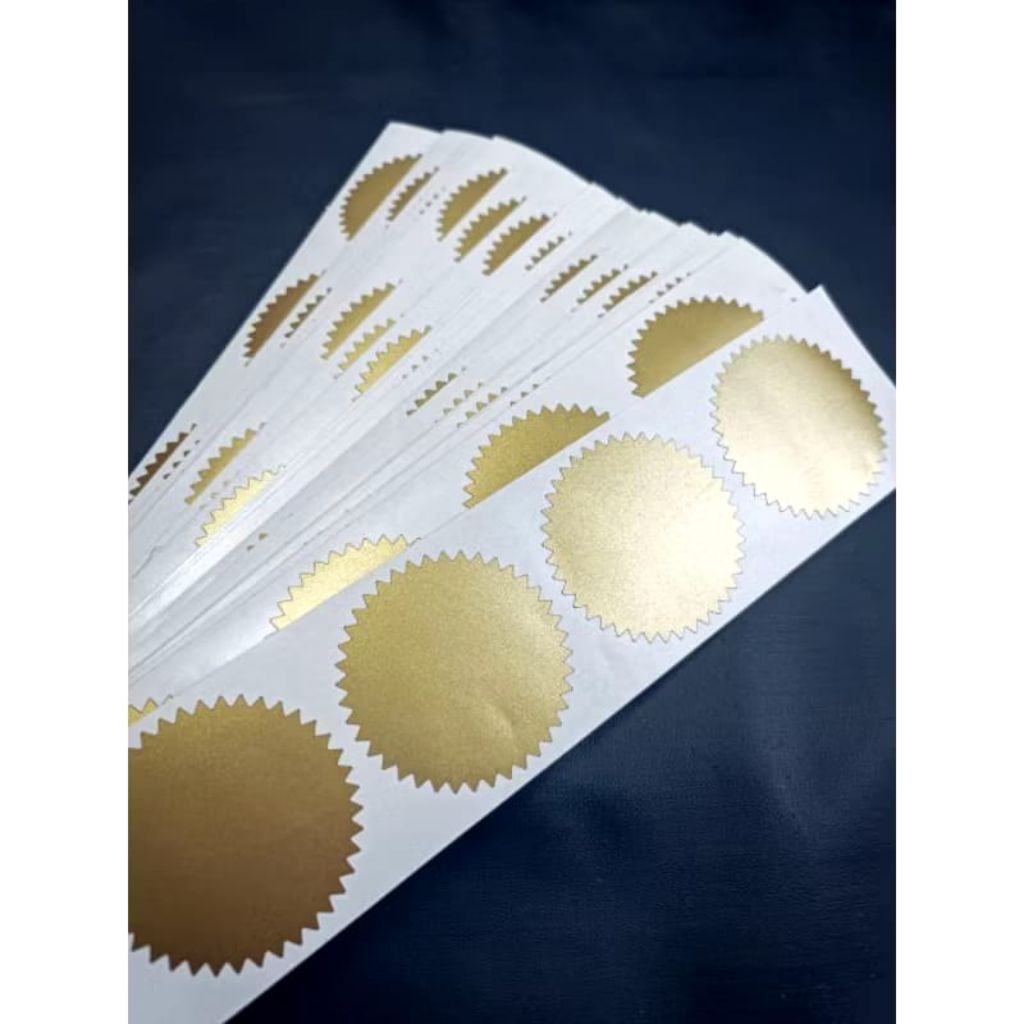 Jual Jual Stiker Gold Untuk Stempel Emboss Stempel Timbul Stiker Saja ...