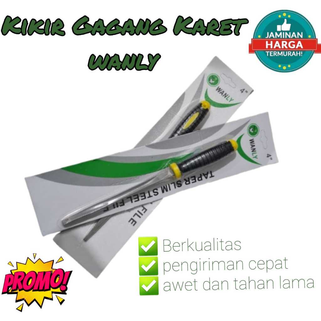 Jual Kikir Segitiga Gagang Karet 4" Kikir Gergaji Slim Blister Slim ...