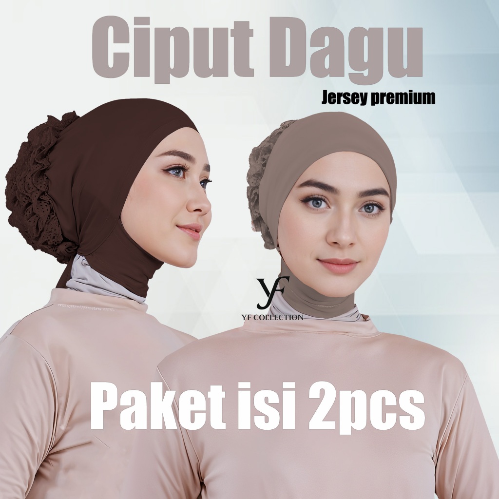 Jual 2 PCS INER TURKI DAGU DALEMAN Jilbab turki DAGU dalaman hijab anti ...