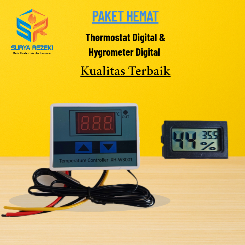 Jual Paket Thermostat Termostat Digital XH Termometer Higrometer Mesin ...