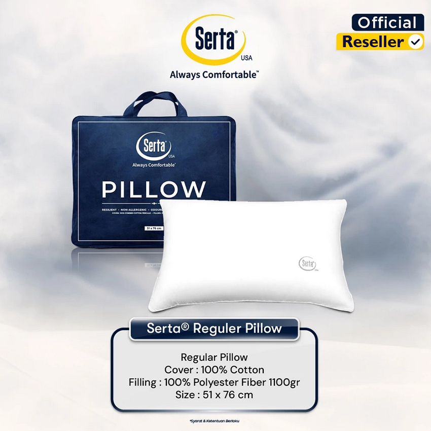 Jual Bantal Serta Reguler Pillow Polyster Fiber Pillow Serta 100% ...