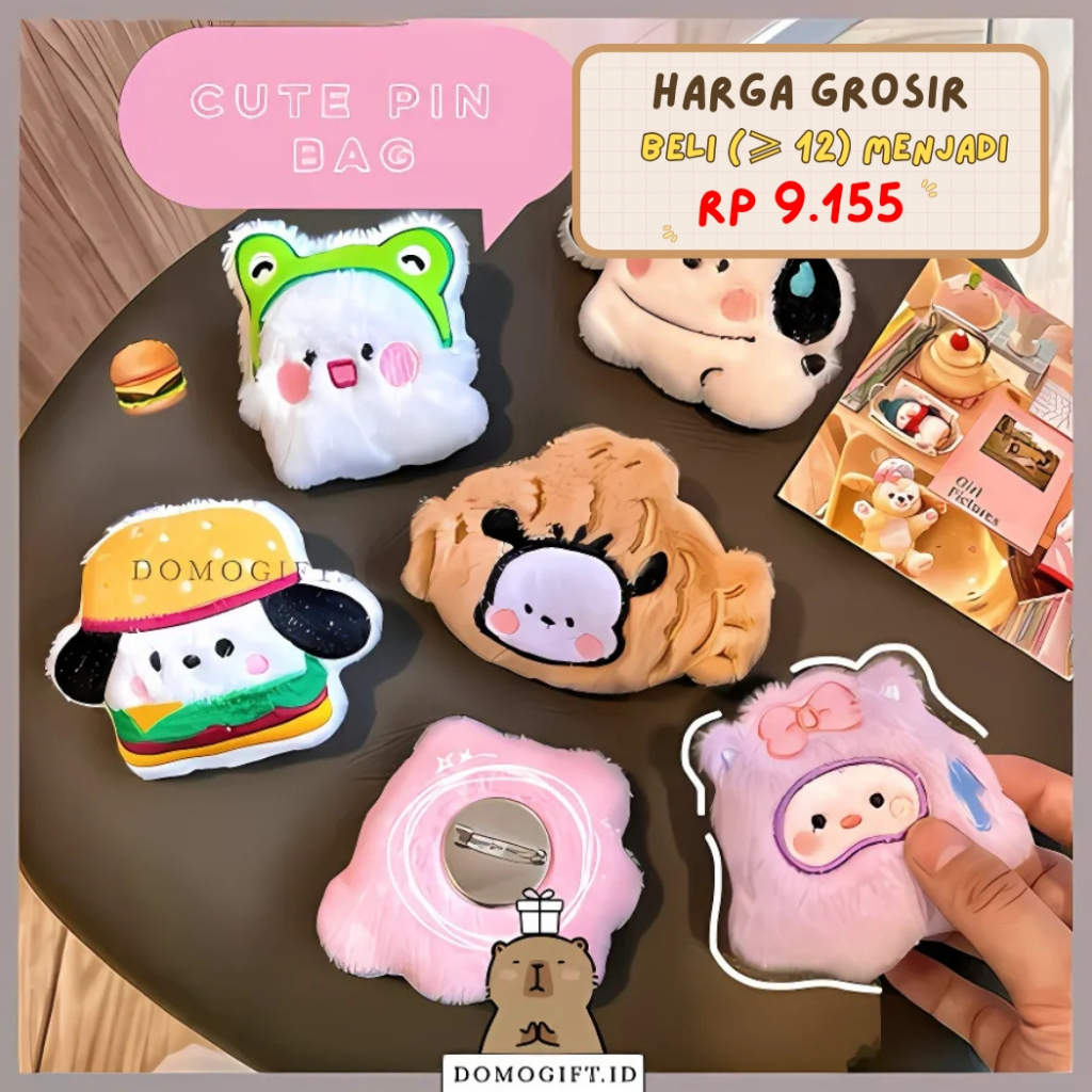Jual Bros Pin Tas Lucu Kawaii Pin Boneka Buat Jepit di Tas Jaket Pin ...