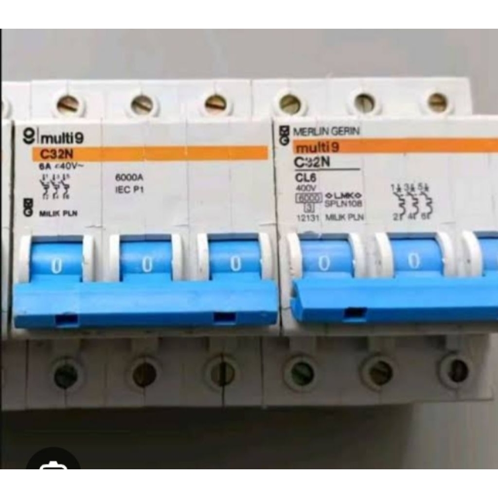 Jual MCB PLN modif anti jeglek Merlin gerin 3phese second original ...