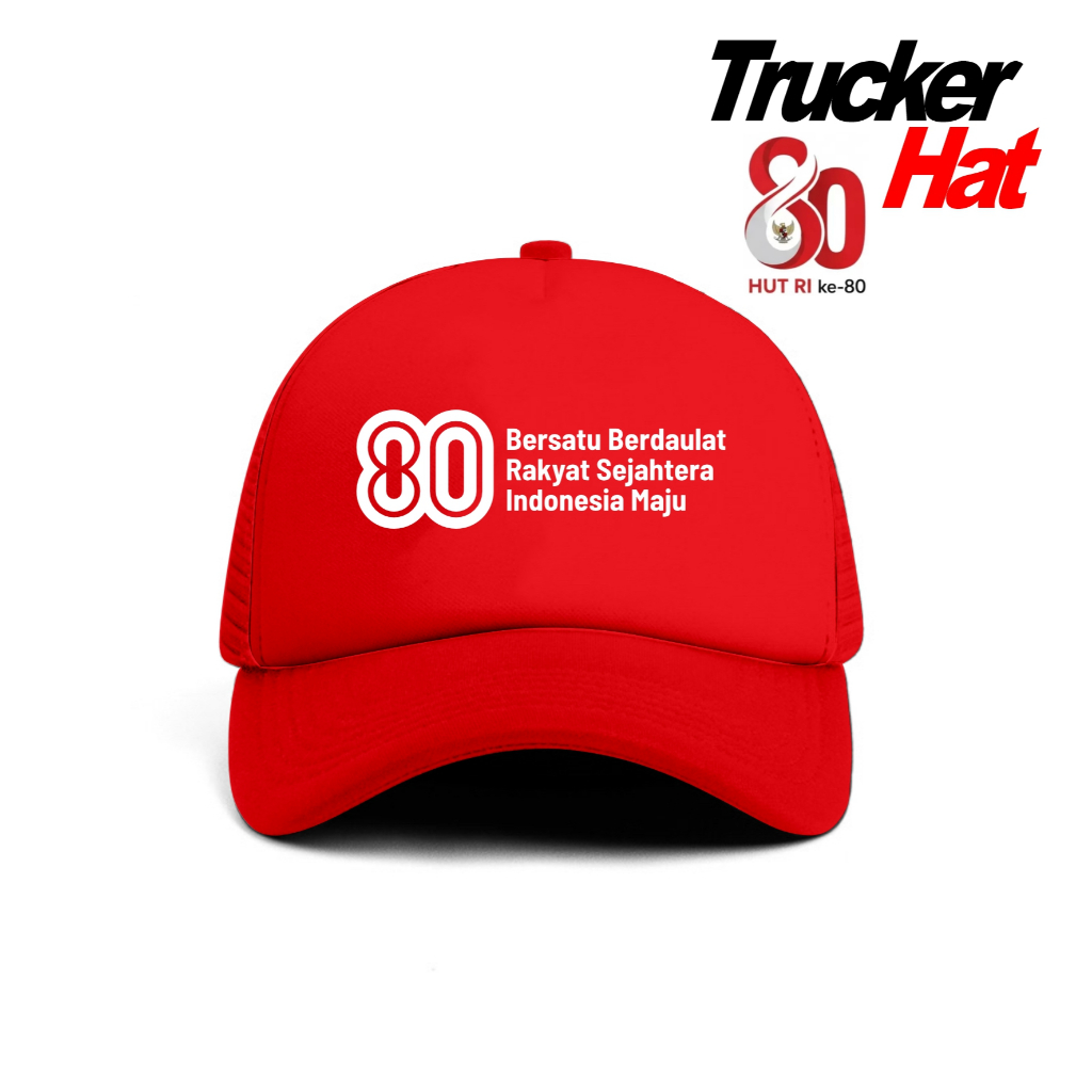 Jual Topi Merah 17 Agustus Kemerdekaan Hut Ri ke 80 Dirgahayu Indonesia ...