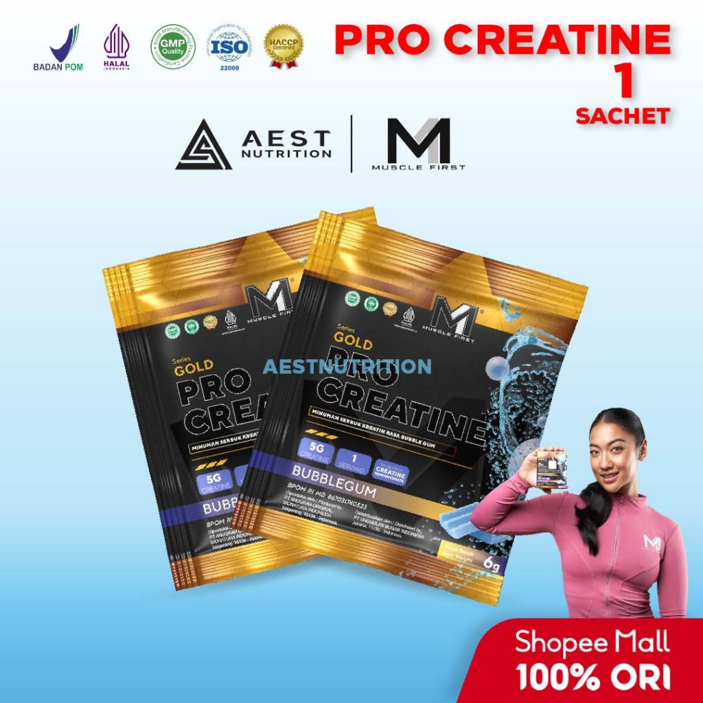 Jual Muscle First Pro Creatine Monohydrate 1 Sachet 1 Serving | Shopee ...