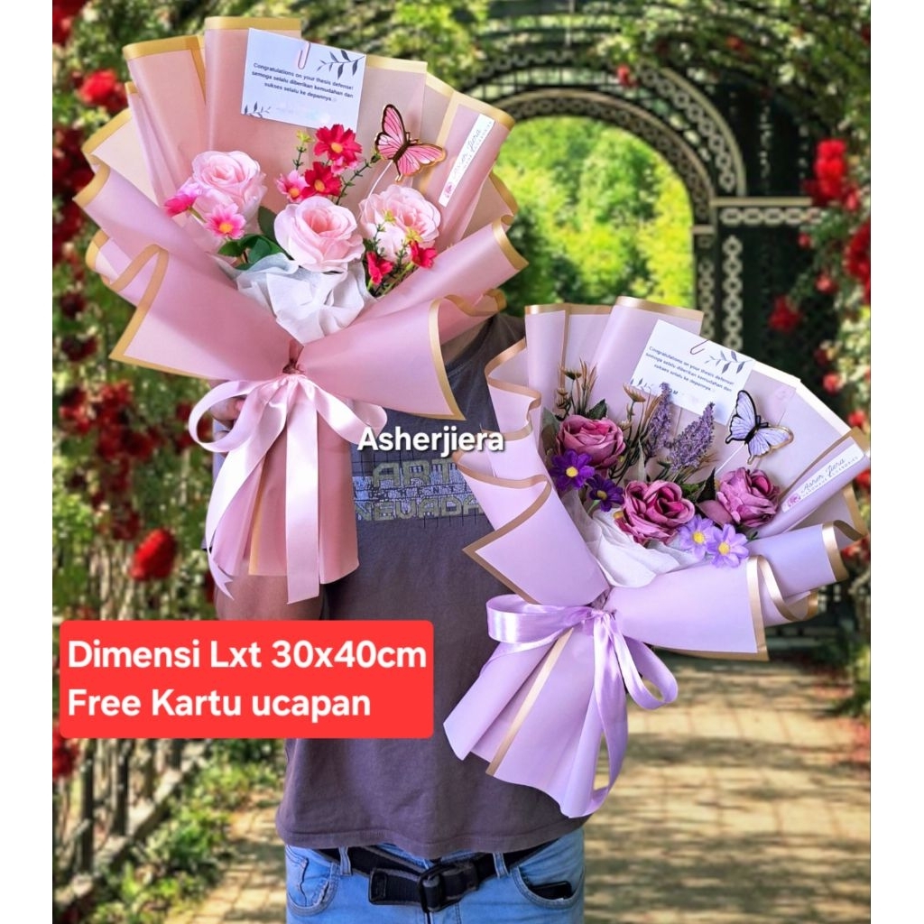 Jual Buket Bunga Palsu Artificial 30x40cm untuk Wisuda / Hari Ibu ...
