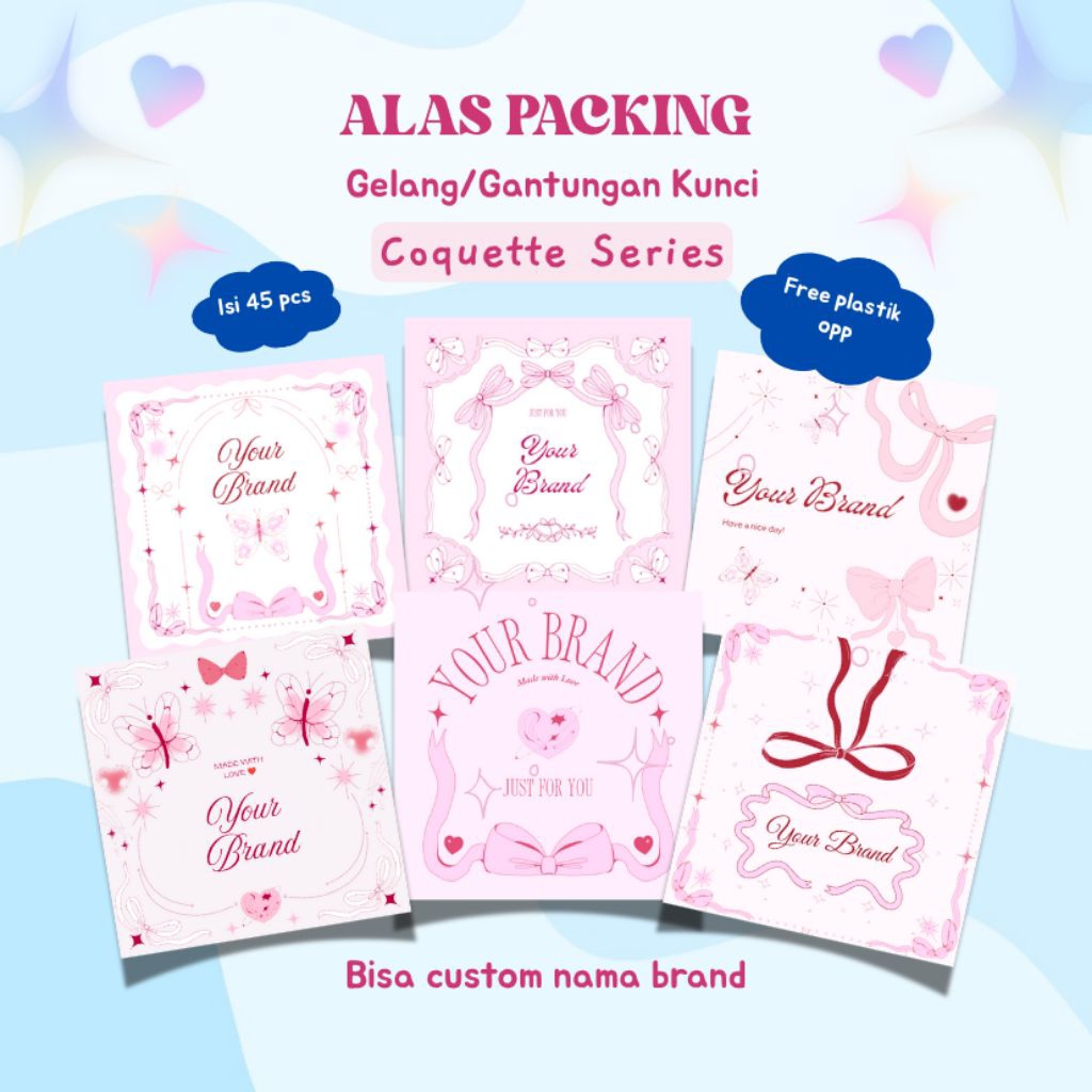 Jual Alas Packing Coquette Isi 45 FREE PLASTIK 7x7 8x8 9x9 Bisa Custom ...