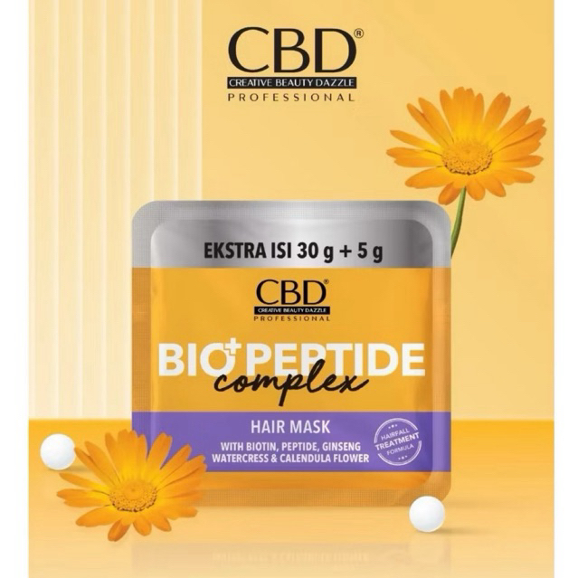 Jual CBD Professional Bio + Peptide Complex Hair Mask Sachet 30+5 gr [1 ...