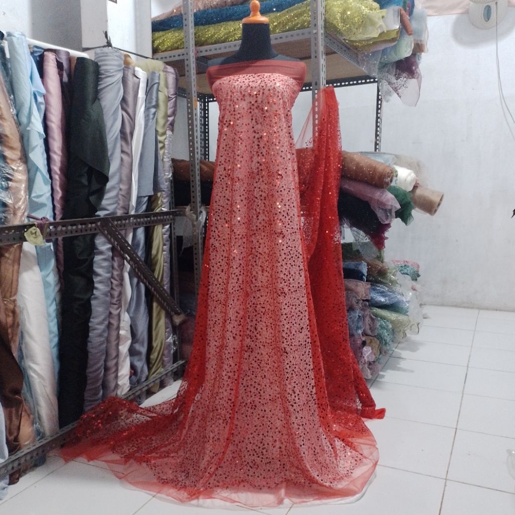 Jual Kain tile SEQUIN 1000 PAYET.KAIN CANTIK,MEWAH,BAHAN JATUH (Harga ...