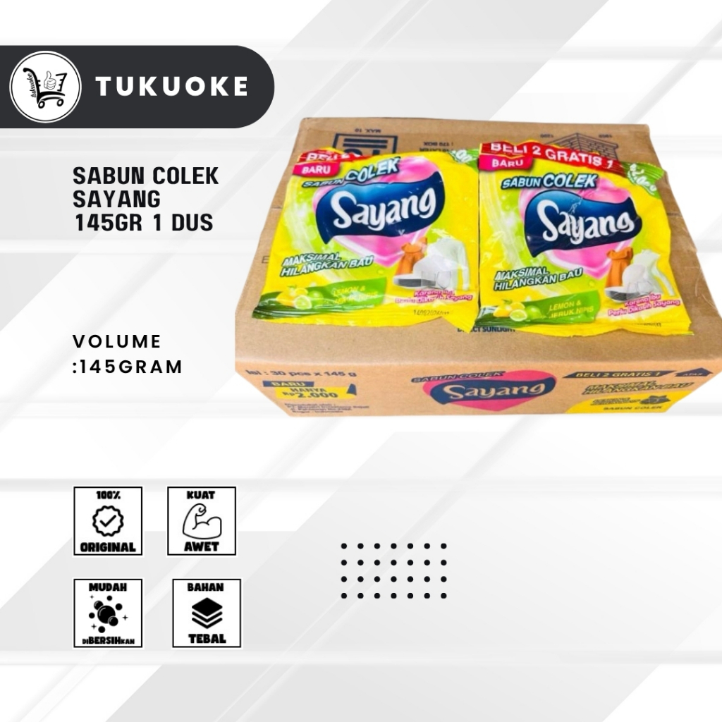 Jual (1 DUS ISI 30PCS) SABUN COLEK SAYANG 130 GR 1 DUS ISI 30 | Shopee ...