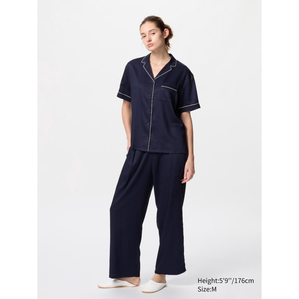 Jual Uniqlo Piyama Satin Lengan Pendek (Celana Panjang) | Shopee Indonesia