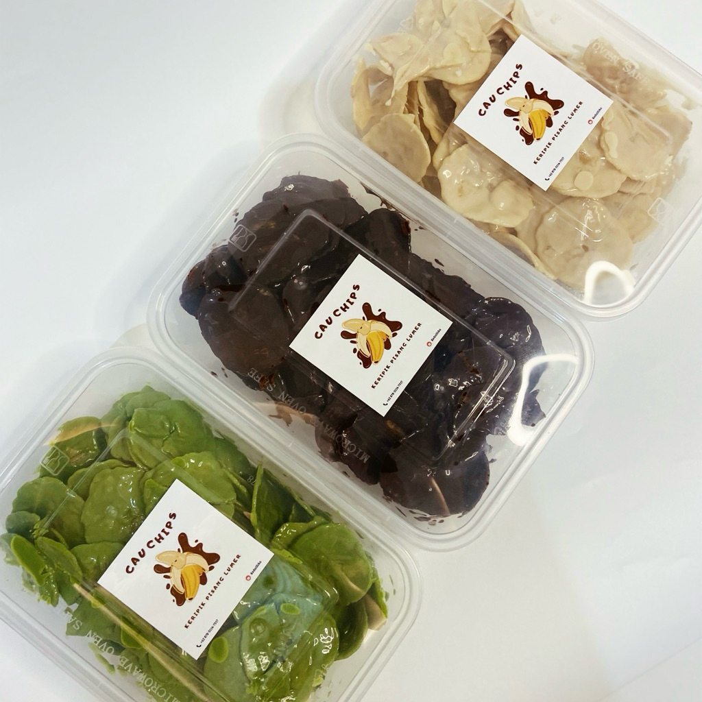 Jual [Cau Chips] KERIPIK PISANG LUMER RASA CHOCOLATE | MATCHA ...
