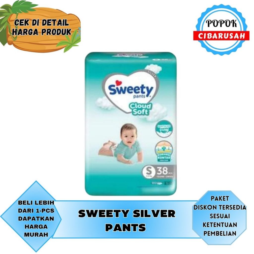 Jual Sweety Silver Pants/S38/M32/L26/XL24/XXL22/popokcibarusah | Shopee ...