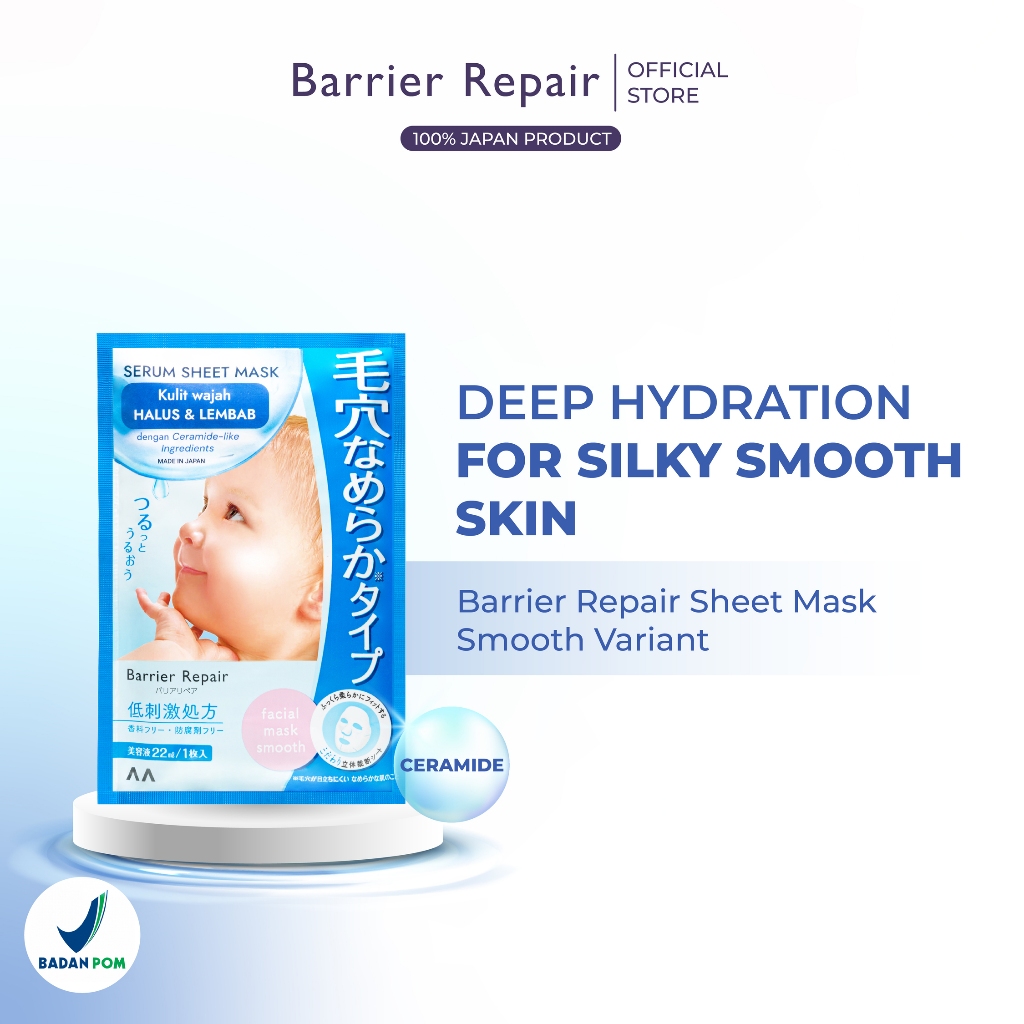 Jual Barrier Repair Facial Mask Smooth (Masker wajah untuk mengurangi ...