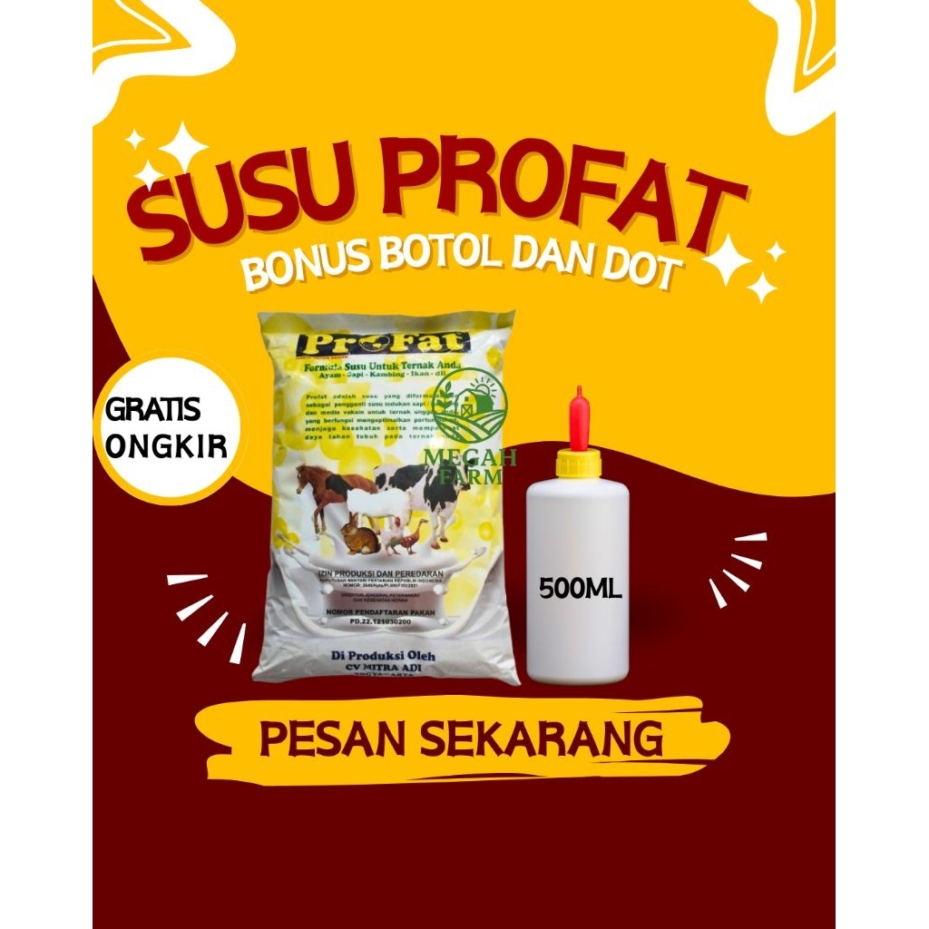 Jual PROFAT 1 KG SUSU FORMULA HEWAN Susu Ternak Pengganti Susu Induk ...