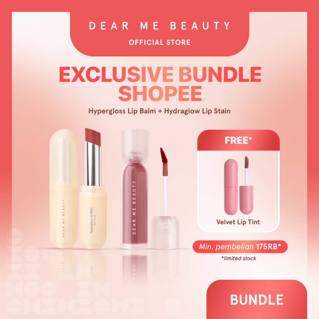 Jual Dear Me Beauty Bundle Hydraglow Lip Stain + Hypergloss Lip Balm ...