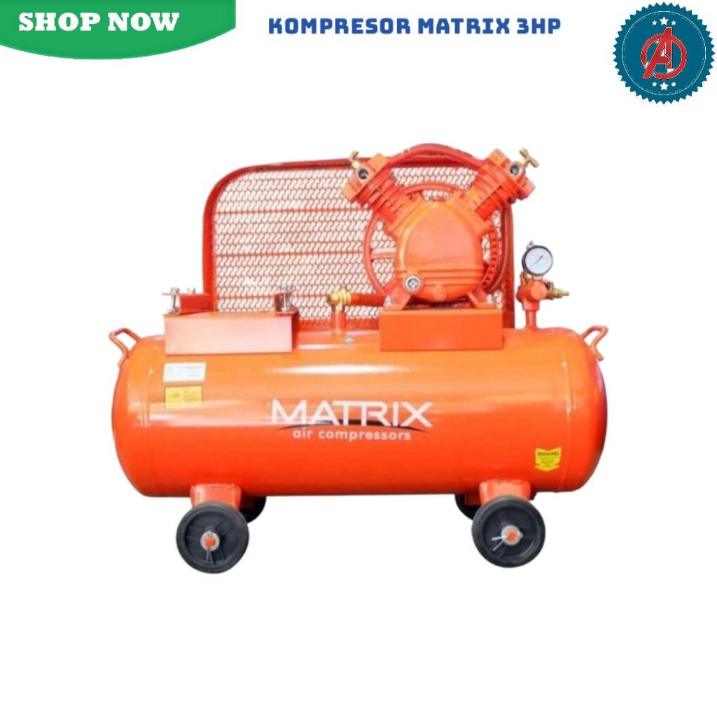 Jual Kompresor Angin Matrix 3HP 160 liter + Engine Penggerak Diesel ...