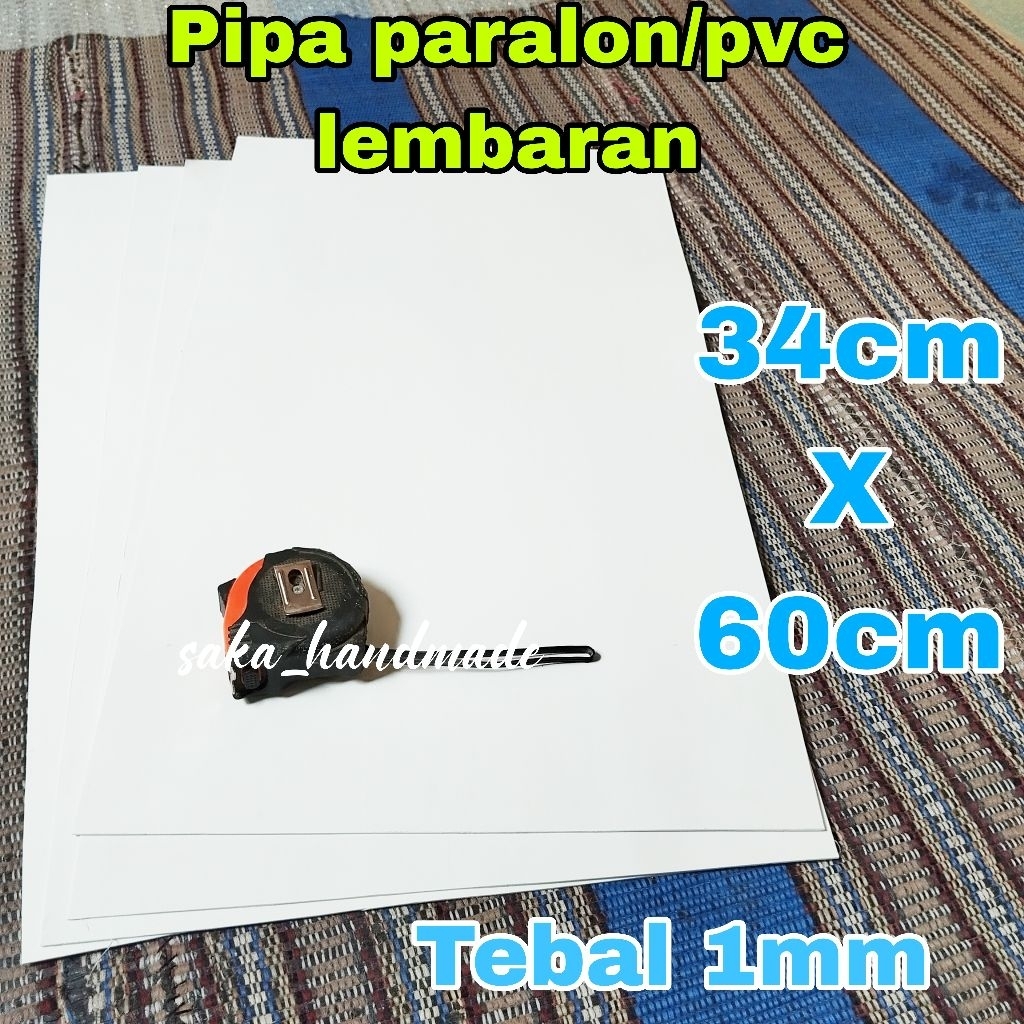 Jual PIPA PARALON/PVC LEMBARAN (34cm X 60cm) TEBAL 1mm | Shopee Indonesia