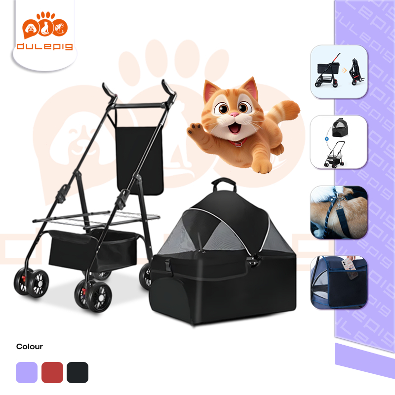 Jual Detacable Pet Stroller Anjing Kucing Pet Cart Foldable Kereta ...